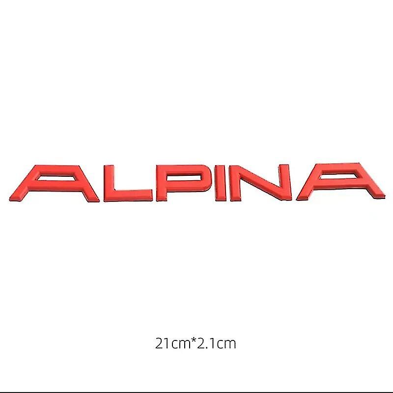 3d Metal Black Chrome Red Logo Alpina Emblem Car Fender Badge Trunk ...