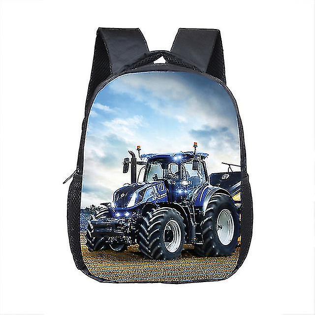 12 Inch Farm Tractor Print Children School Bags Boys Girls Kindergarten ...