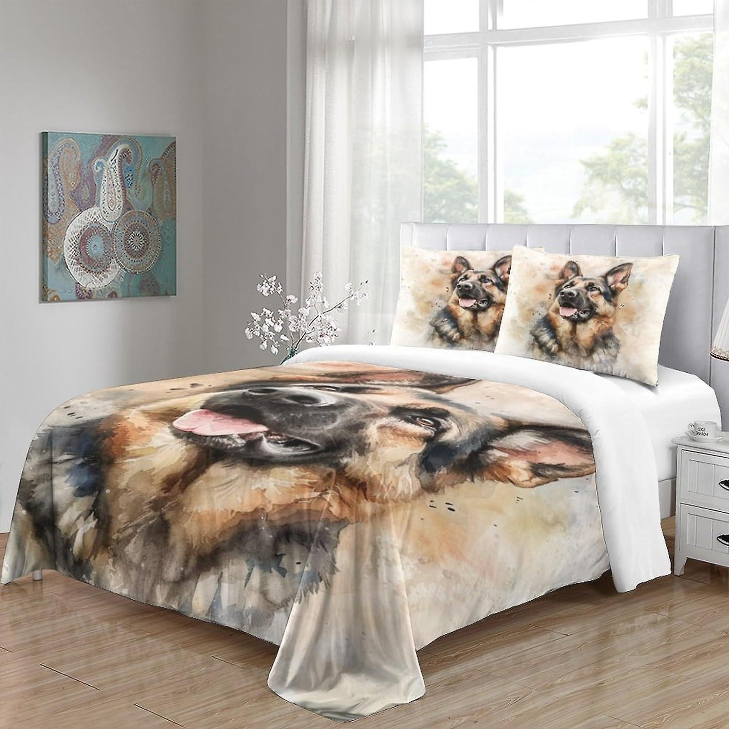 German Shepherd Dog for Boys Girls 3D Printed Northern Europe Comforter ...