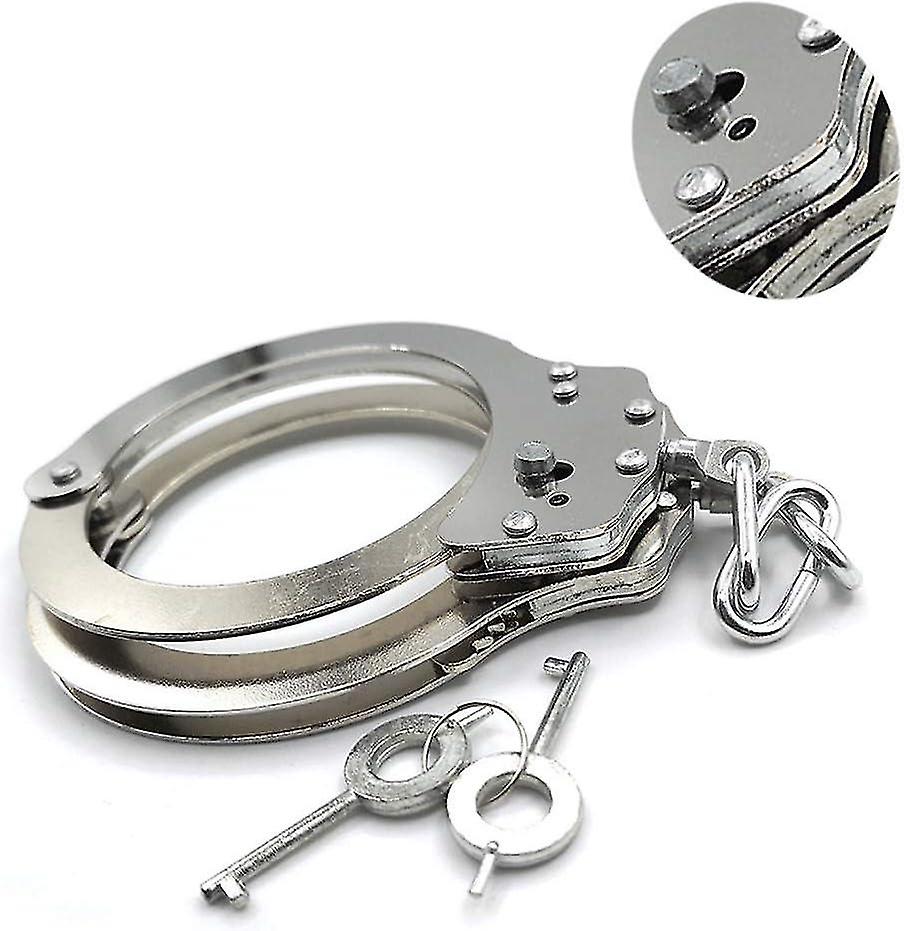 Professional Handcuffs（Silver）, Metal Handcuffs with Keys Kids Toy ...
