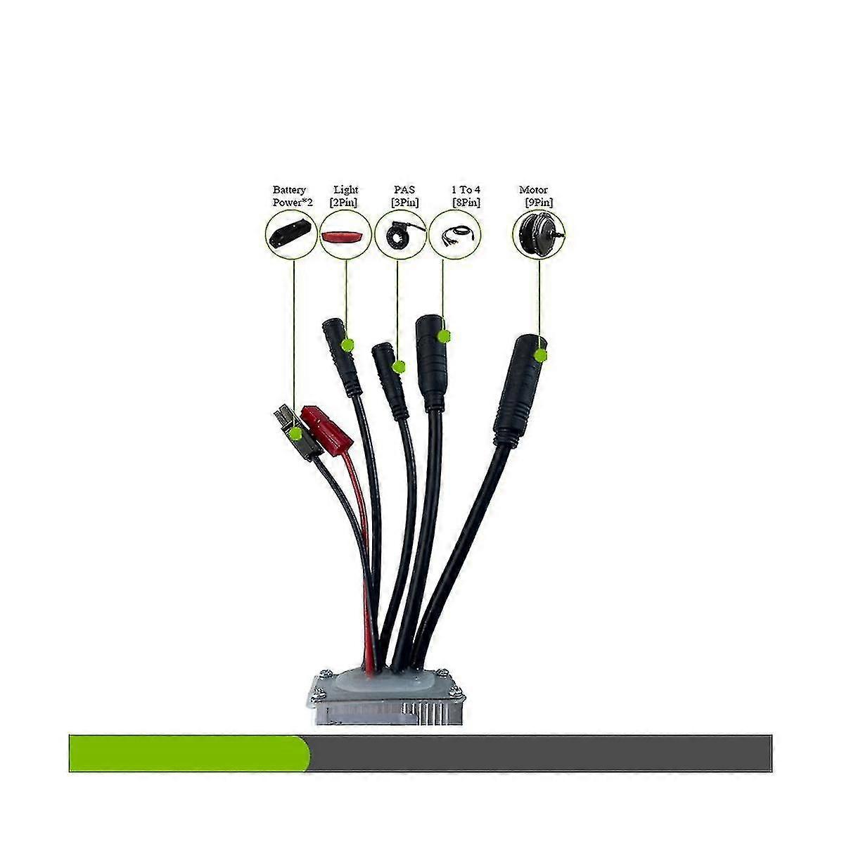 For 36v 48v 750w E-bike 25a Sine Wave Brushless Controller With Gd01 ...