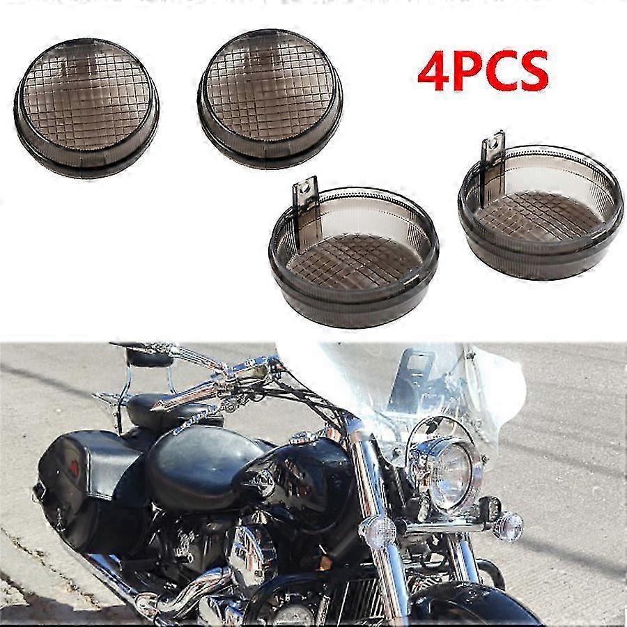 Smoke Front Rear Motorcycle Turn Signal Light Cover Indicator Lens For ...