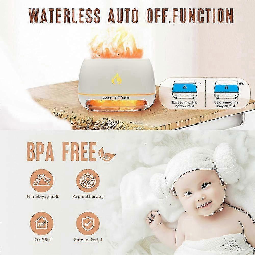 3 In 1 Himalayan Salt Rock Aroma Diffuser, Ultrasonic Essential Oil ...