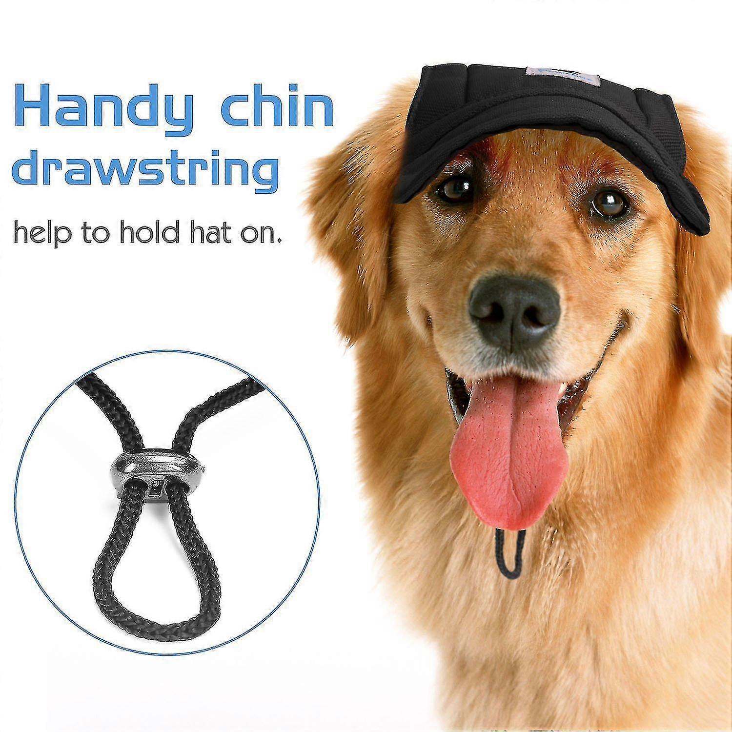 Pet Dog Baseball Cap Adjustable Sun Protection Sport Visor Cap With Ear ...