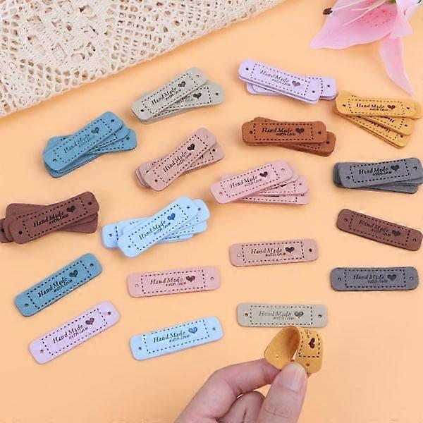 Pack of 100 Handmade Clothing Labels, Personalized Leather Labels ...