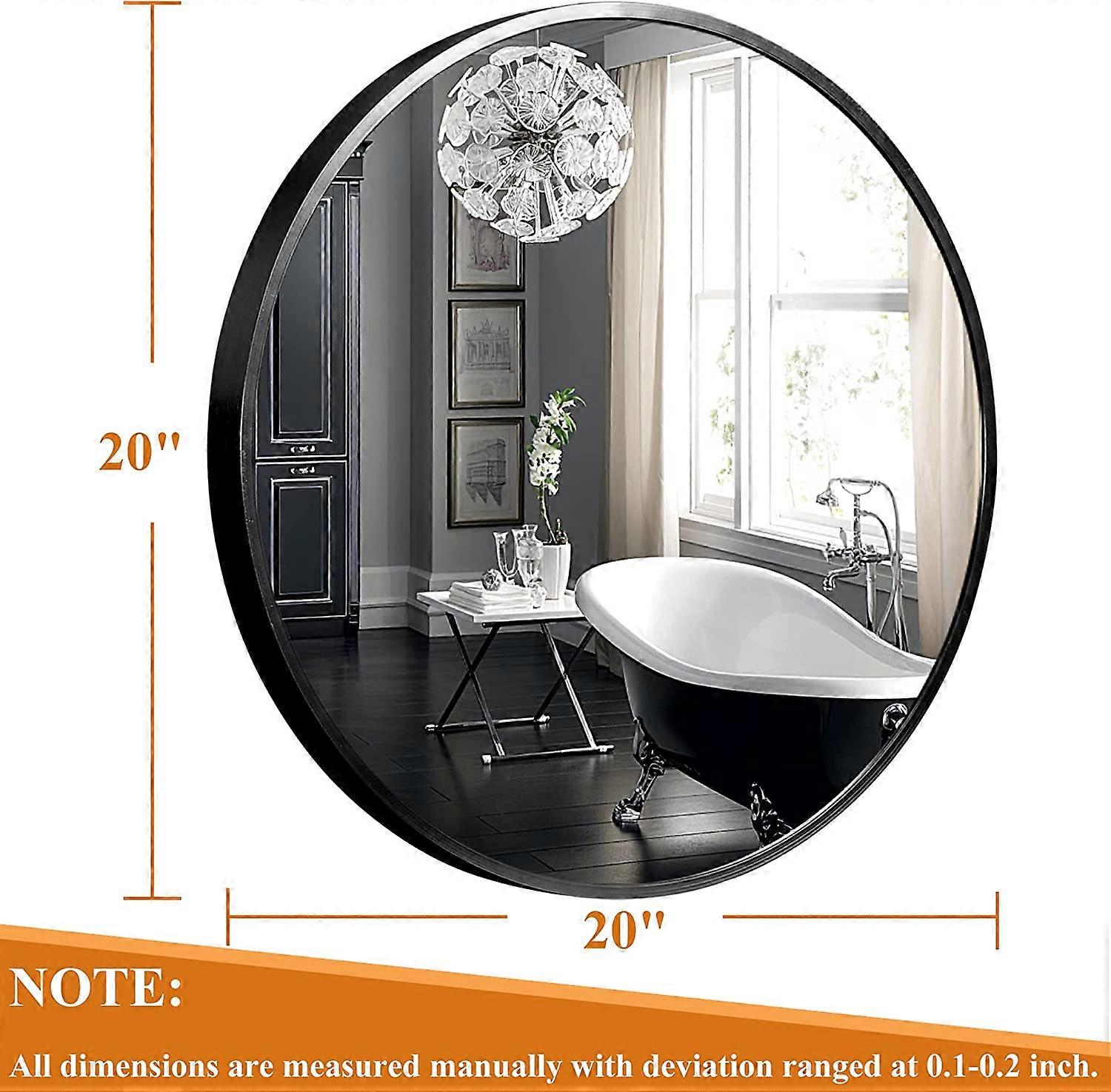 Round Mirror Circle Mirror for Wall Metal Framed Wall-Mounted Mirror ...