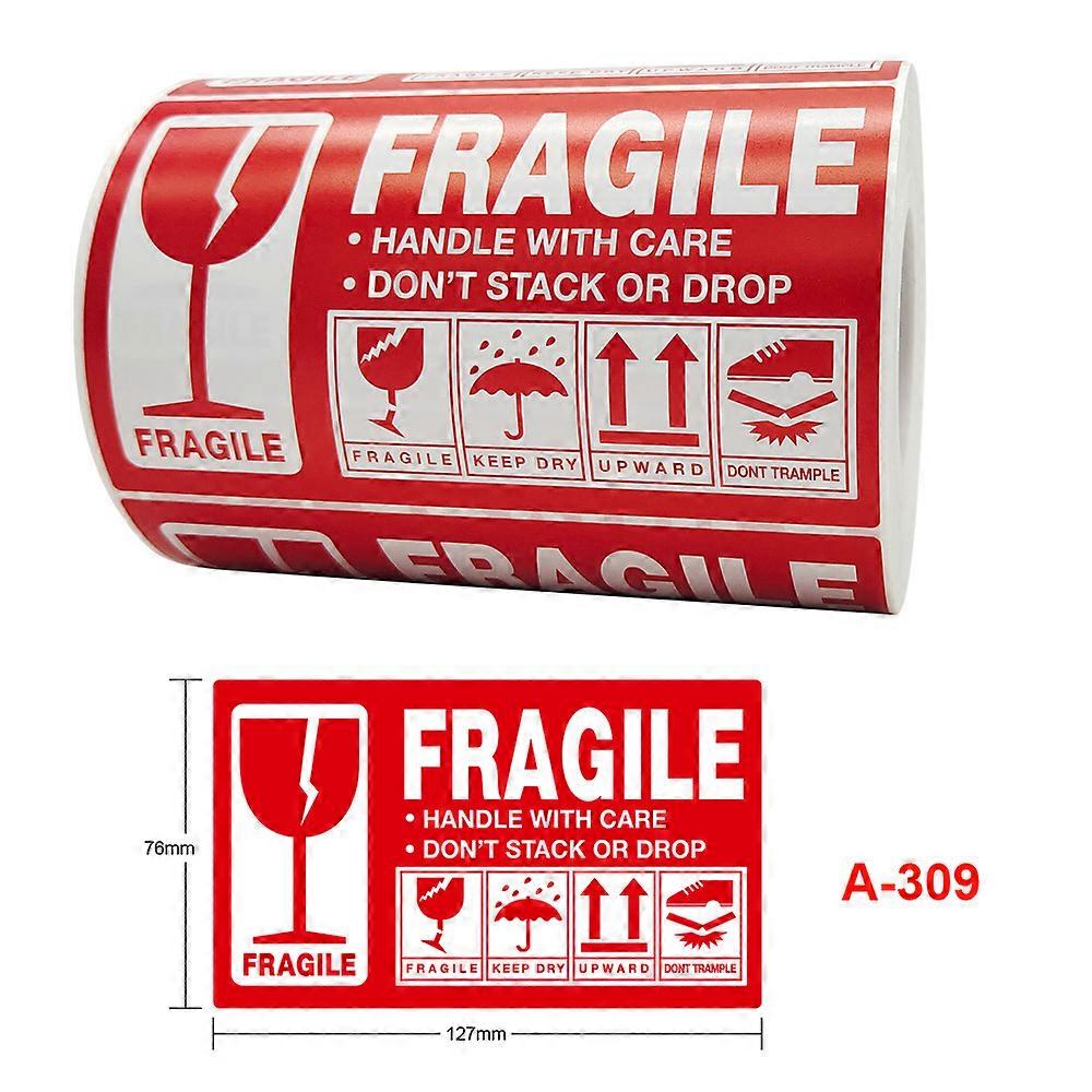300pcs Fragile Stickers Warning Label Sticker Handle with Care Stack or ...