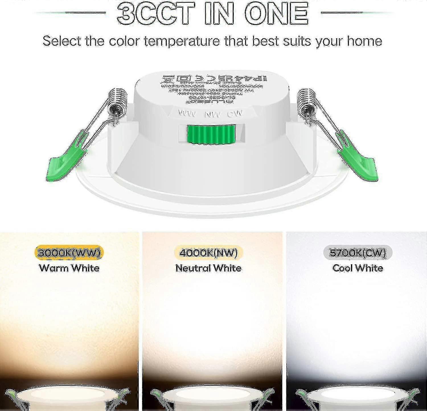 12pcs 7w White Led Downlight Recessed Ceiling Lights Slim Spot Light ...