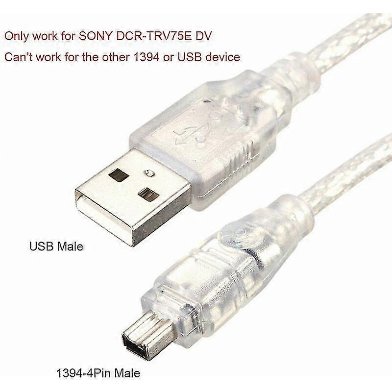 Usb Male To Firewire Ieee 1394 4 Pin Male Ilink Adapter Cable For Sony ...