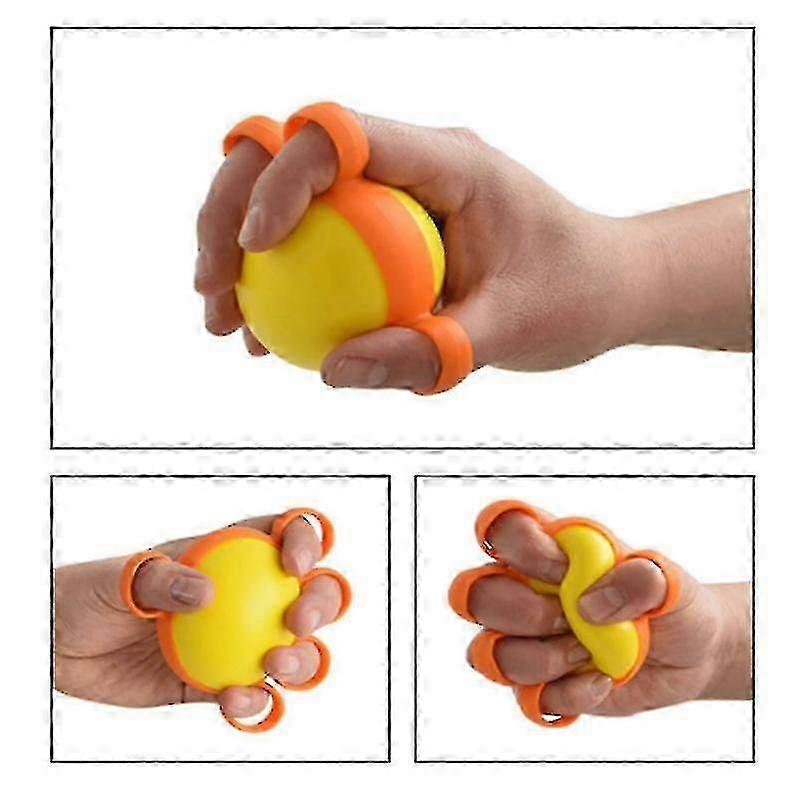 Hand Therapy Grip Strengthener Ball Stretcher Finger Pow Fitness Arm ...