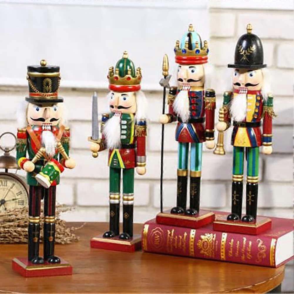 Wooden nutcracker,30cm tall Christmas decorative nutcracker,Nutcracker ...