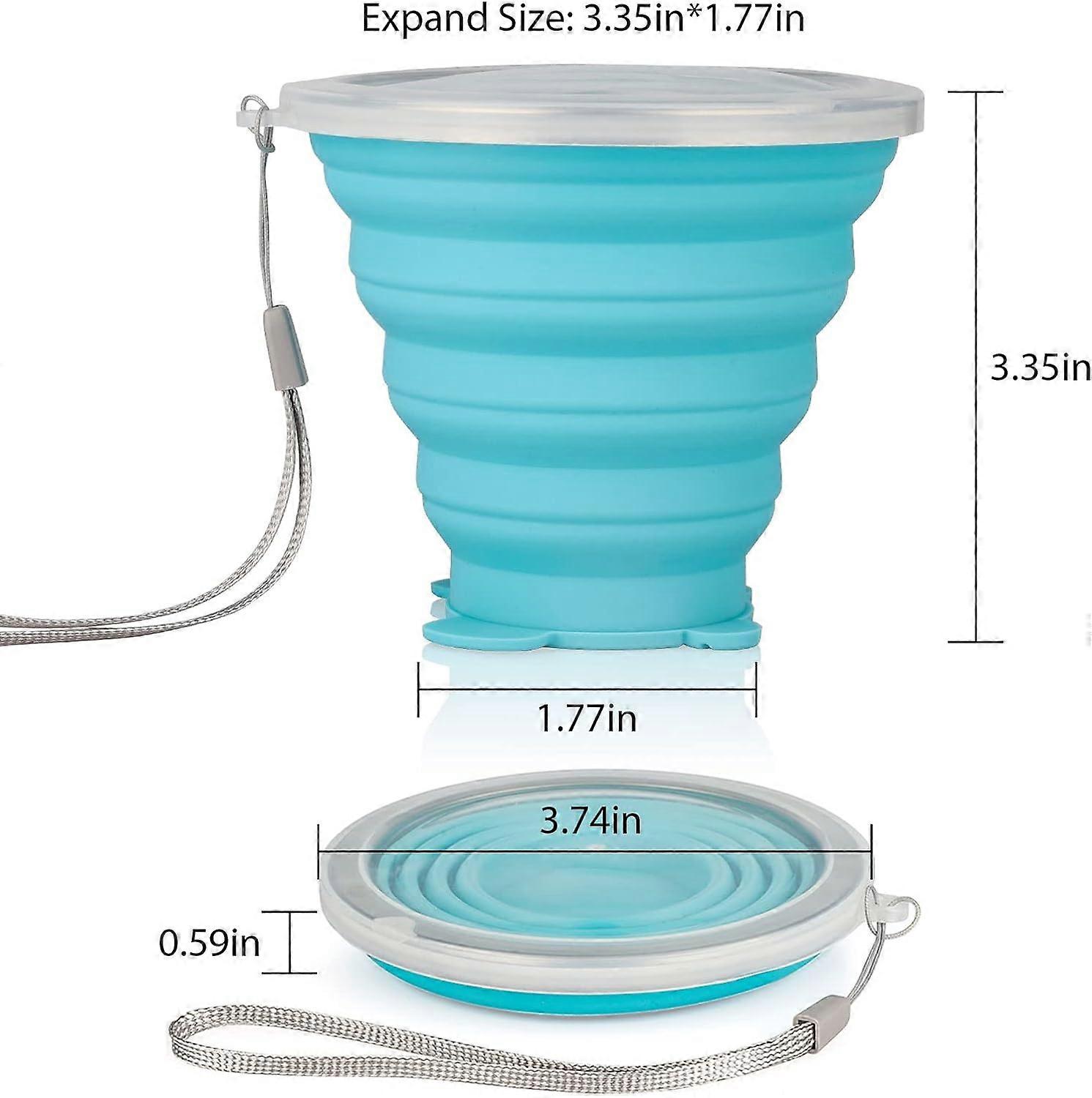 2pcs Collapsible Silicone Cup, Collapsible Travel Cups with Airtight ...