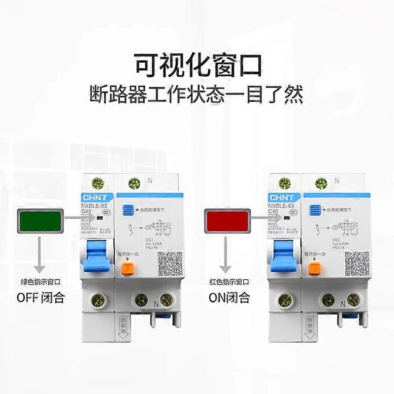 CHINT Residual Current Operated Circuit Breaker Leakage Protective Circuit Breaker RCBO DZ47LE ...