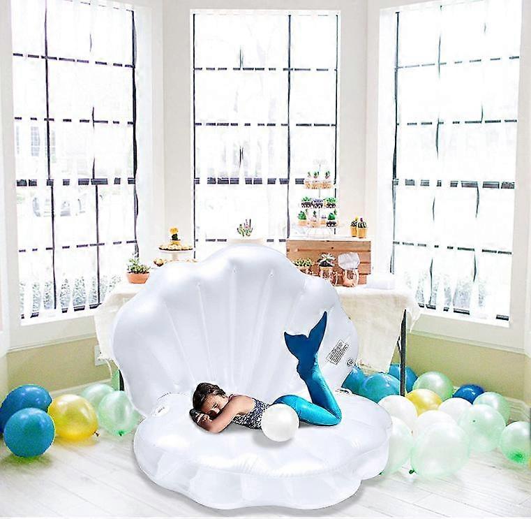 Large inflatable pool shell with pearl ball, summer beach party | Fruugo UK
