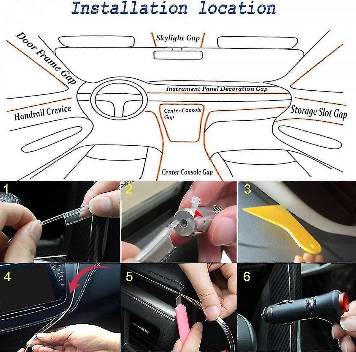 Car Led Strip Lights, Multicolor Rgb Car Interior Lights, 16 Million ...