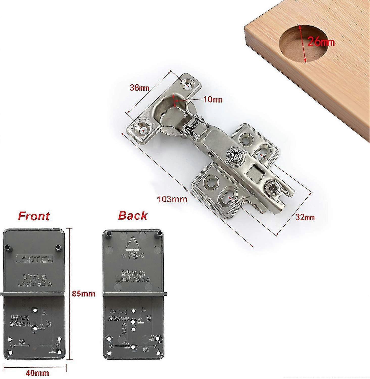 90 Degree Full Overlay 26mm Soft Close Mini Hinges With Hydraulic ...