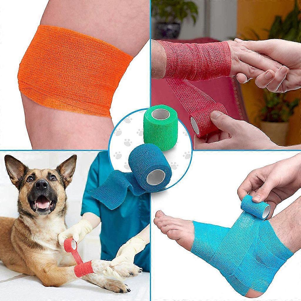 10Pcs Self Adhesive Bandage Wrap Assorted Color Self Adherent Wraps ...