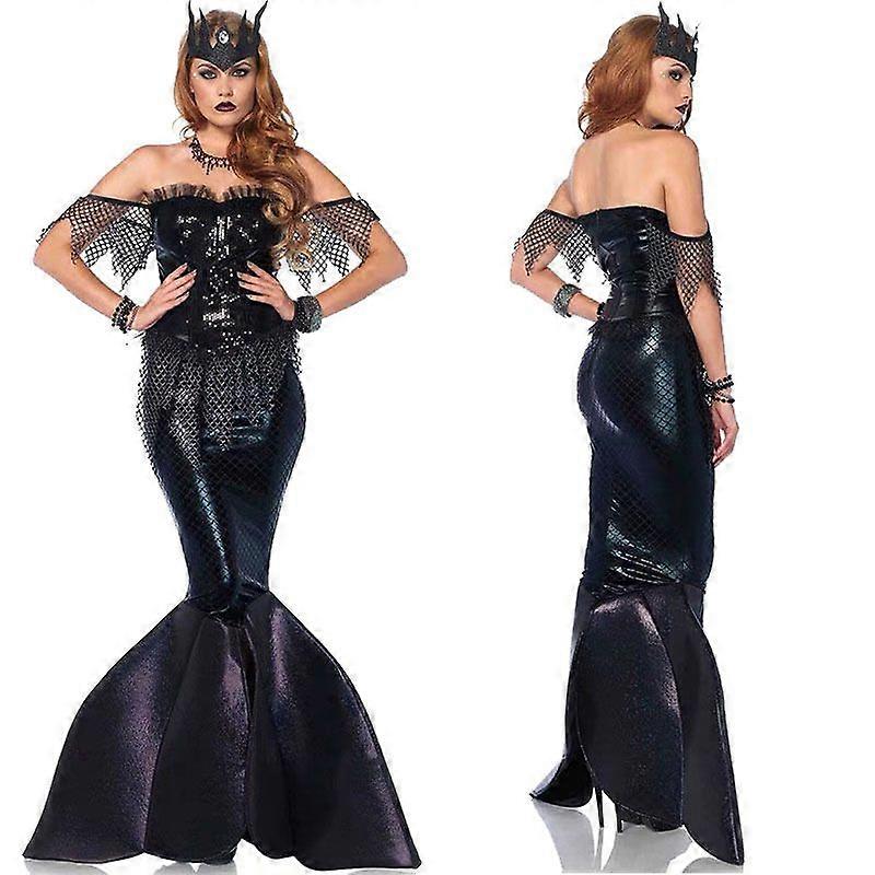 Black Mermaid Cosplay Costume Mermaid Princess Dress Sexy Fish Tail ...