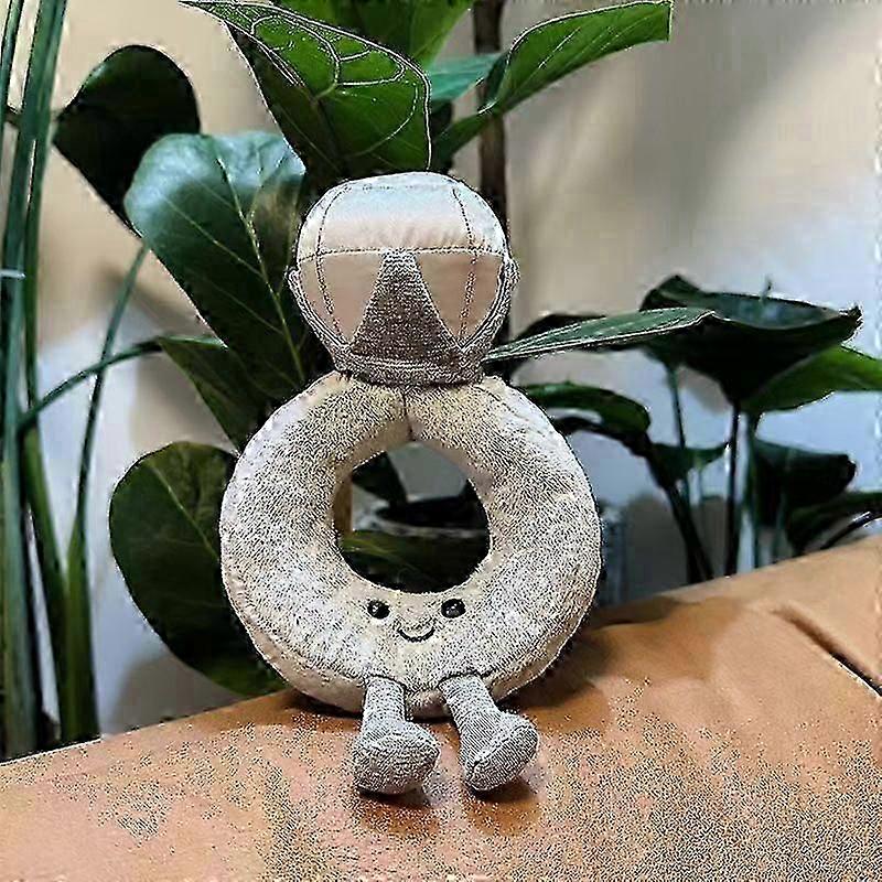 2025 New Heartfelt Gift Series: Soft Diamond Ring Plush for Romantic ...