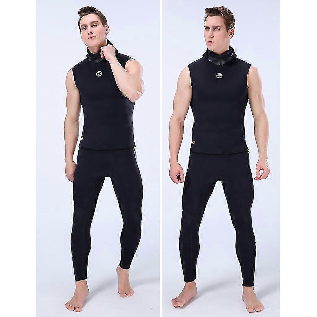 3mm Neoprene Wetsuit Hooded Vest for Men Sleeveless Diving Vest with ...