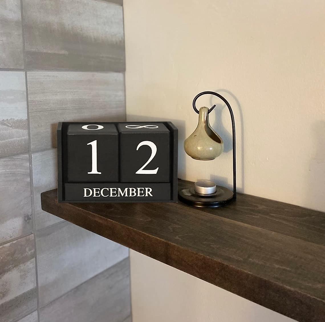 Træblok kalender retro evig blok europæiske chic terning kalender måned ...