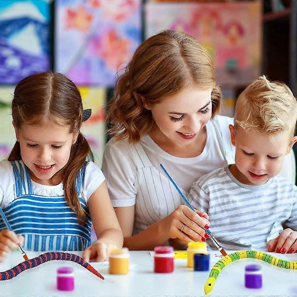 10pcs 12 Inch Unfinished Wooden Wiggly Snakes Jointed Flexible Wooden ...