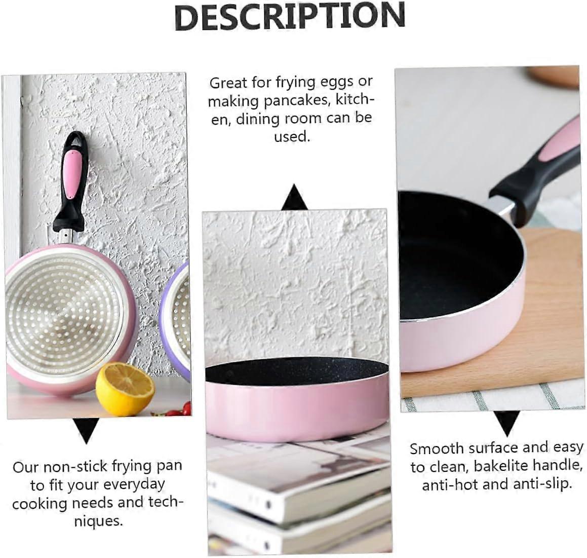 Mini Pink Non-Stick Frying Pan for Induction Cooktops, 8-Inch Pancake ...