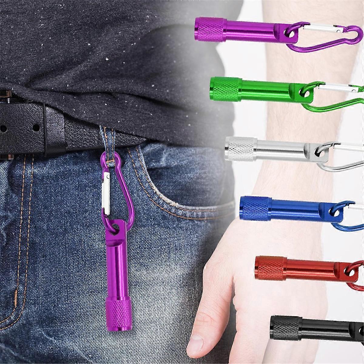 30 Pack Mini Keychain Flashlights Bulk,LED Metal Carabiner Clip Lights ...