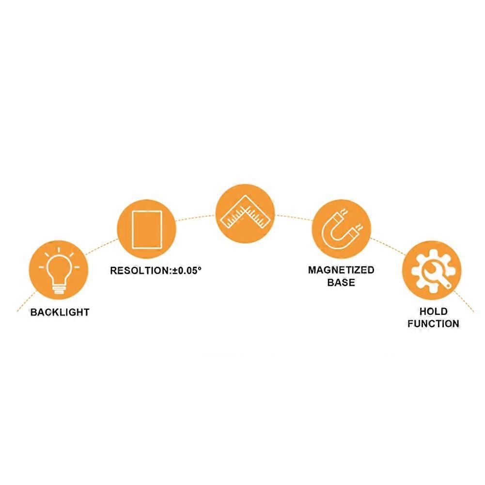 HW-200 Digital Spirit Level Inclinometer Horizontal Electronic Slope ...
