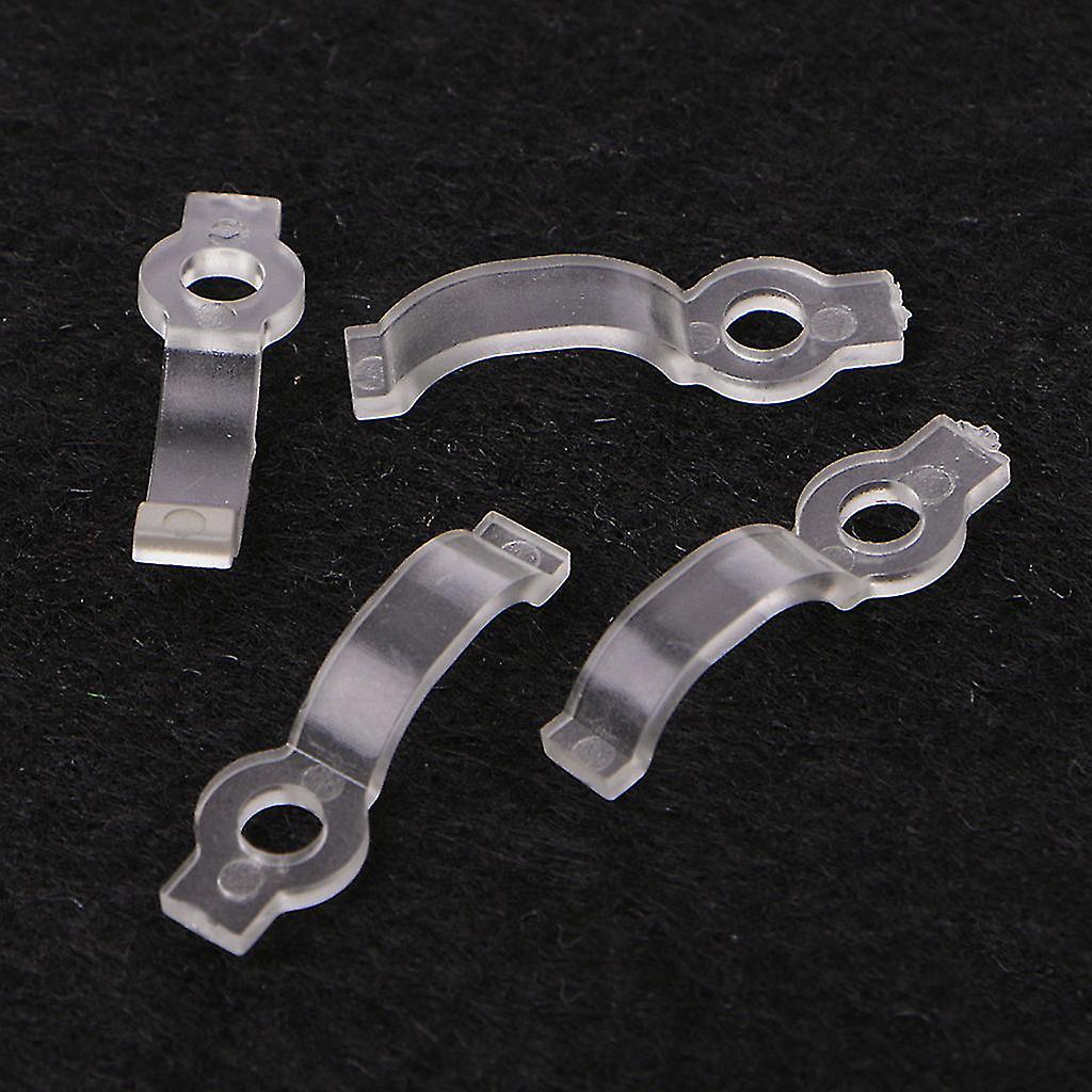 100 Pcs Mounting Bracket 10mm Fixing Clip For 5050 Led Strip Light With ...