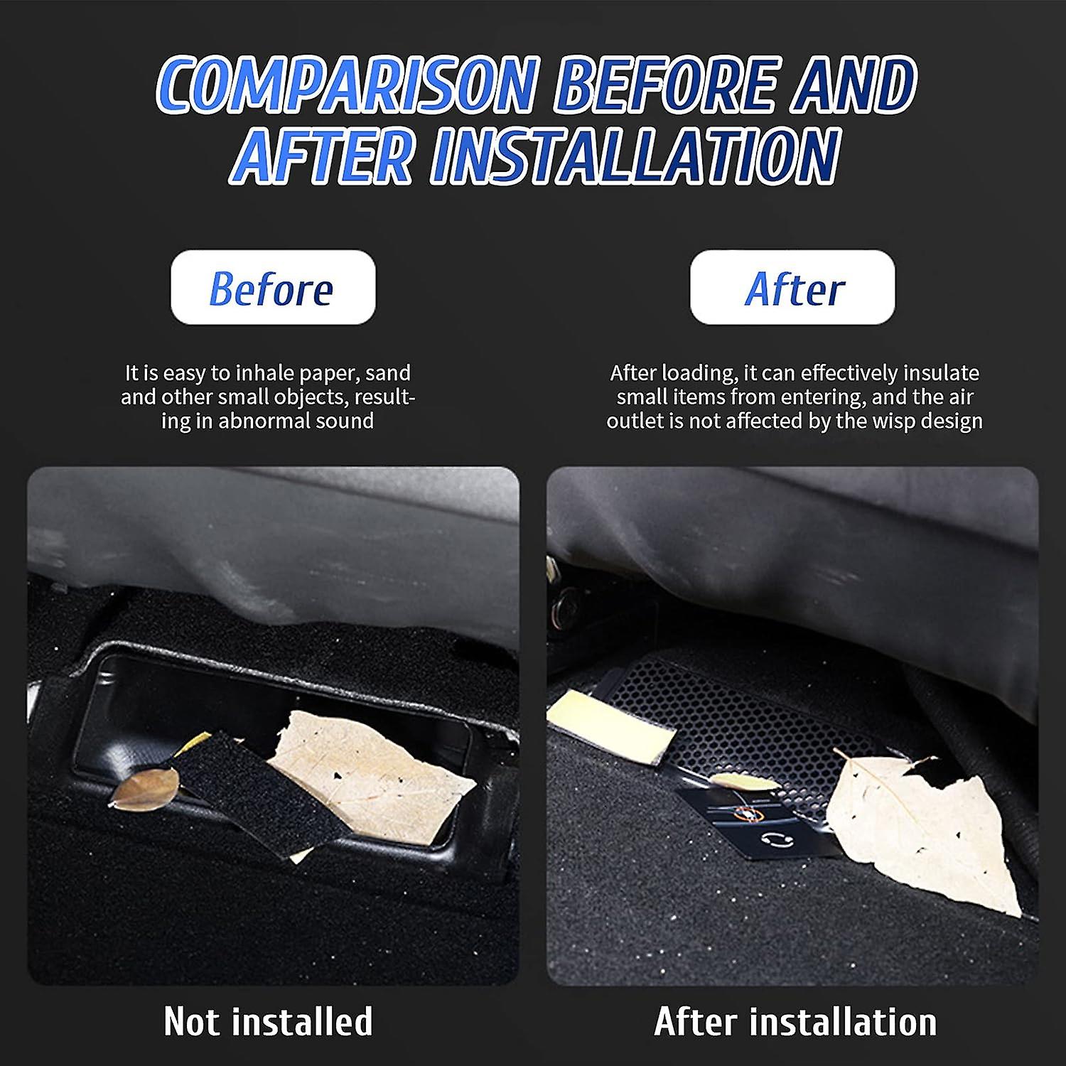 2 Pieces for Tesla Model 3 2021 Car rear seat ventilation grille Black ...