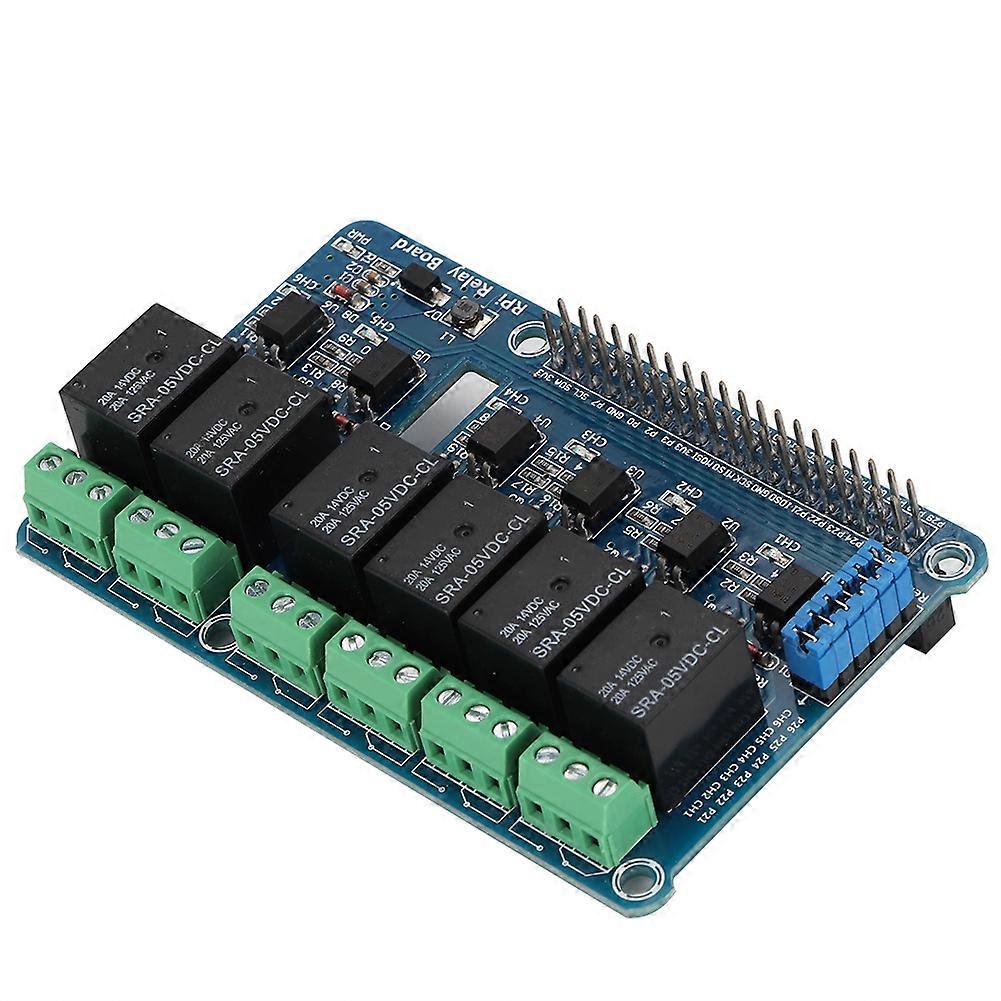 6 Channel RPi Relay Module Expansion Board for Raspberry Pi A+/B+/2B/3B ...