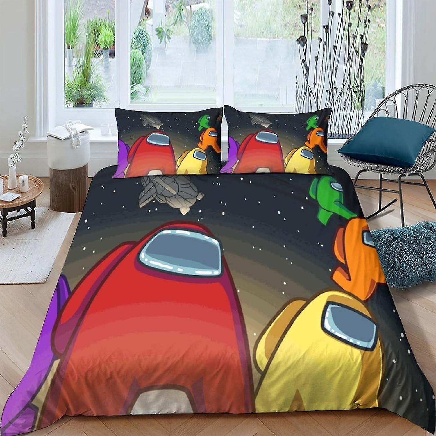 LOUSON Among UsBedding Quilt Duvet Cover Set Pieces Soft Microfiber ...