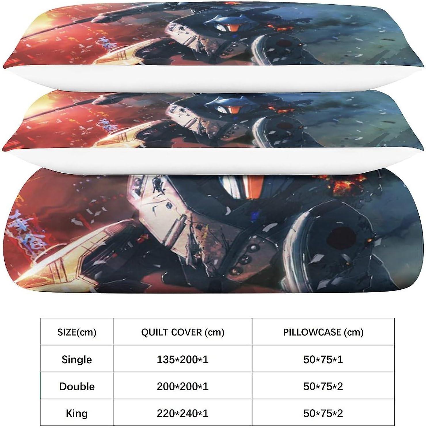 Pacific Rim 3D Printed Duvet Cover Set Soft Microfiber Bedding Set for ...