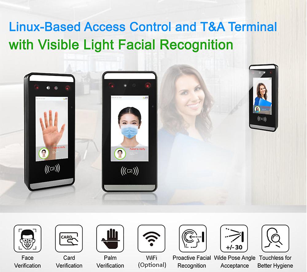 ZK Xface60 Biometric Face Recognition RFID Card Door Access Control ...