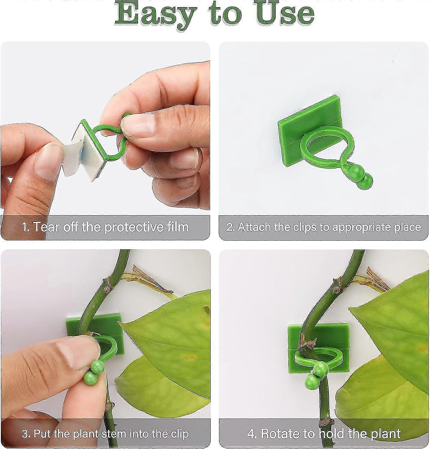 100pcs Climbing Plant Support Clip, Self Adhesive Plant Clip, Vine Wall ...