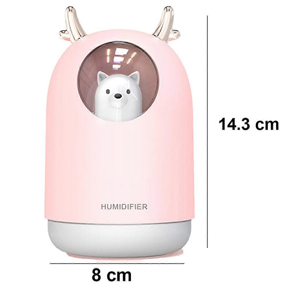 Portable Cool Mist Humidifier - 300ml USB Mini Air Humidifier with ...