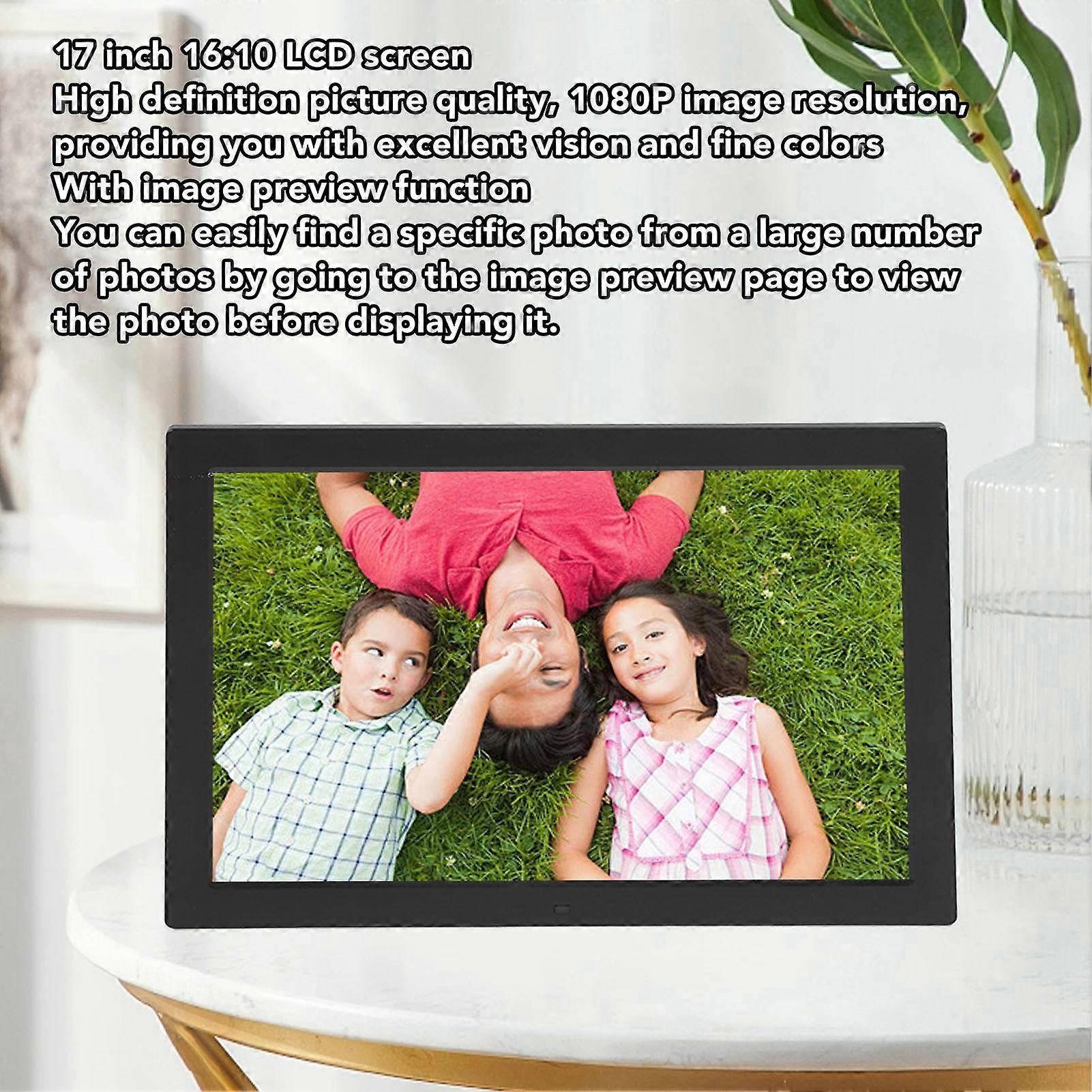 17 Inch Lcd Digital Picture Frame 1080p Hd Wall Mounted Multifunctional ...