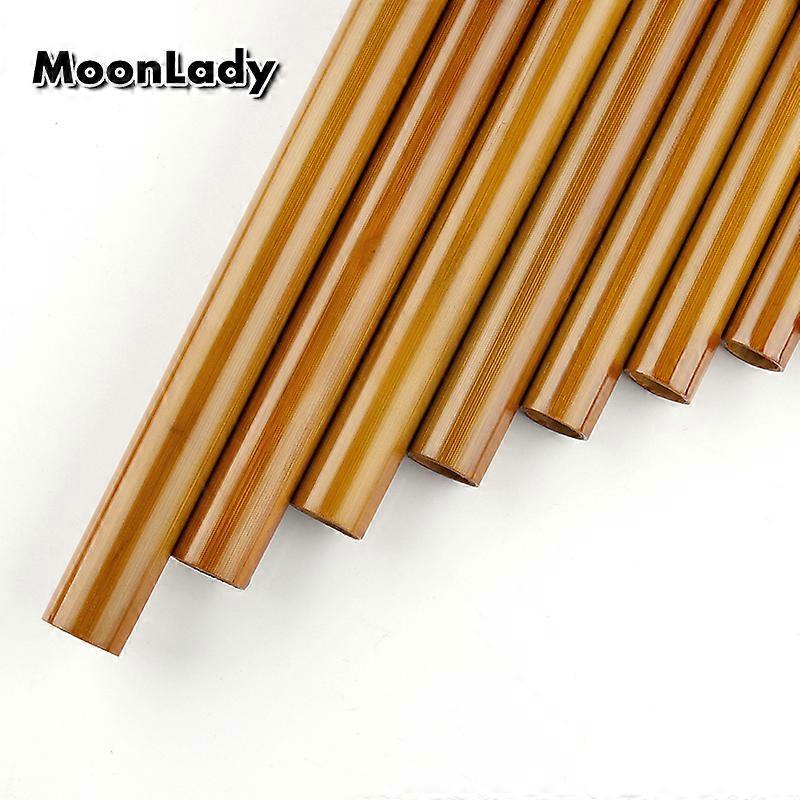 15 Pipes Brown Pan Flute G Key Pan Pipes Woodwind Instrument Chinese ...