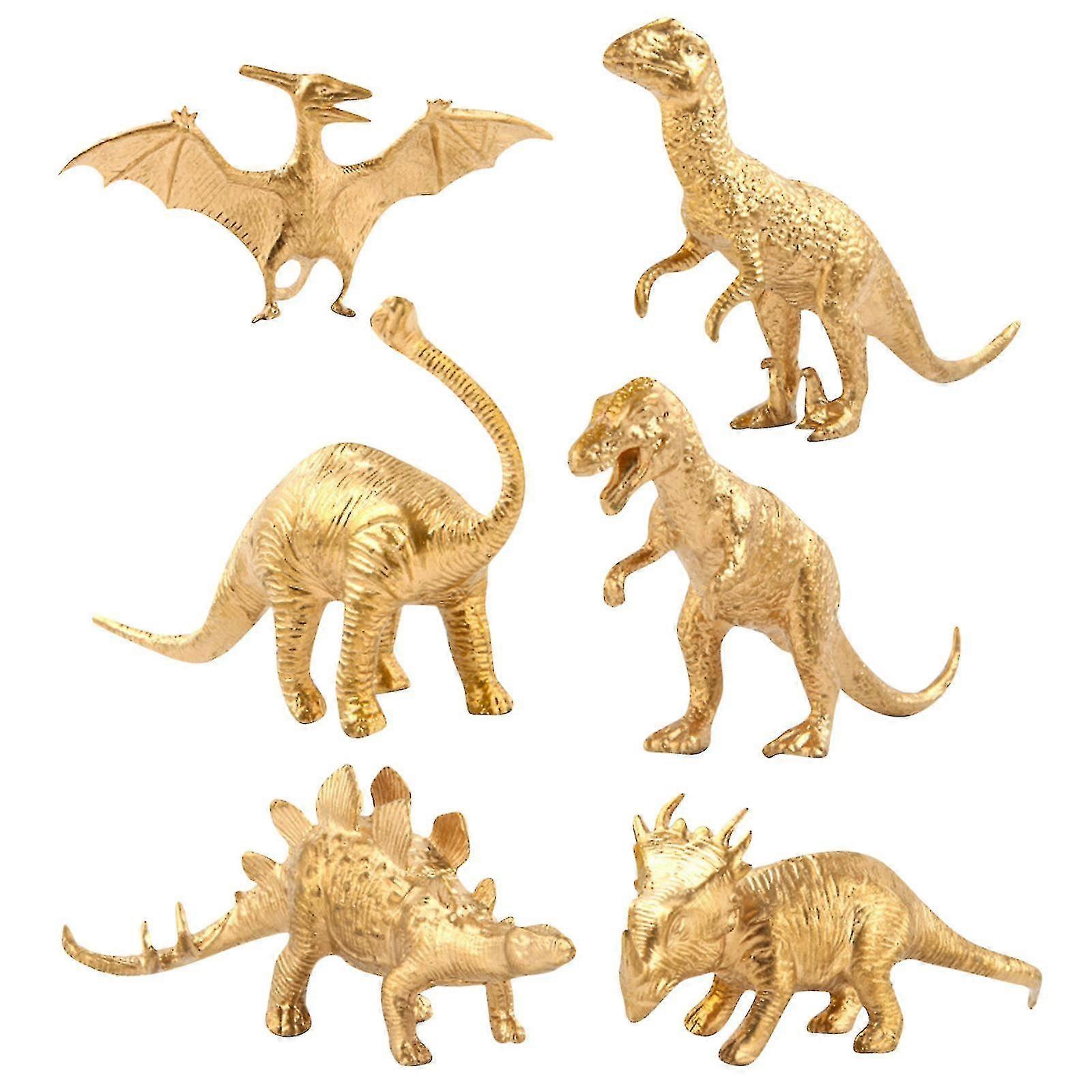 Gold Edition Dinosaur Model Set Birthday Party Dinosaur Decoration Hand ...