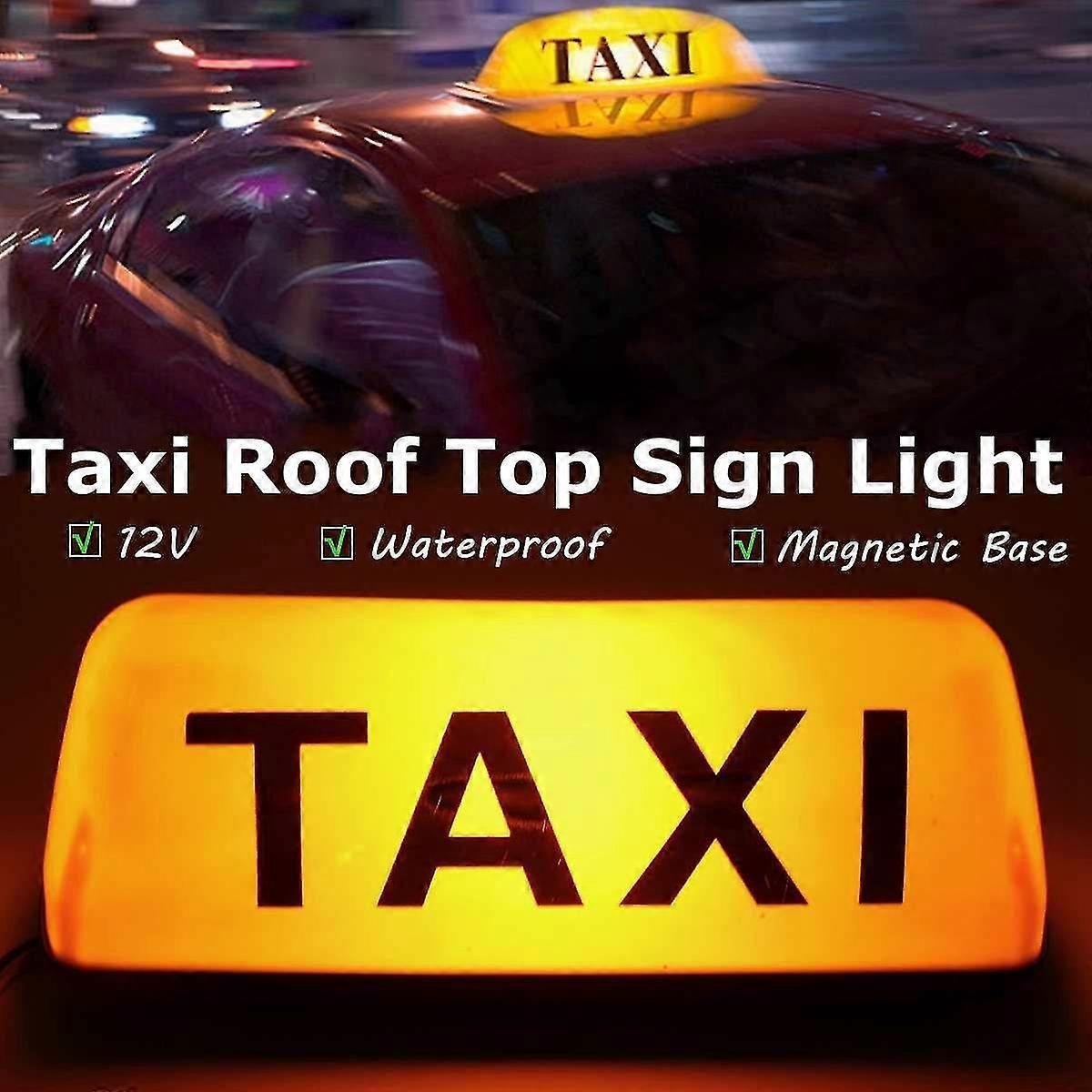 12v Waterproof Top Sign Magnetic Meter Cab Lamp Light Led Taxi Signal ...