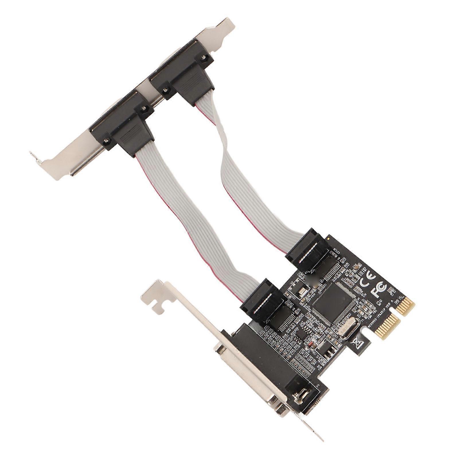 PCIE to RS232 and Parallel Port Card High Speed Transmission 2x9pin ...