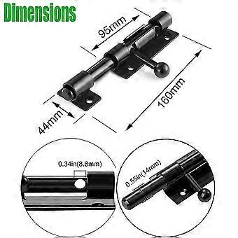 Heavy Duty Sliding Door Lock with 6 Inch Padlock Hole, 160mm Matte ...