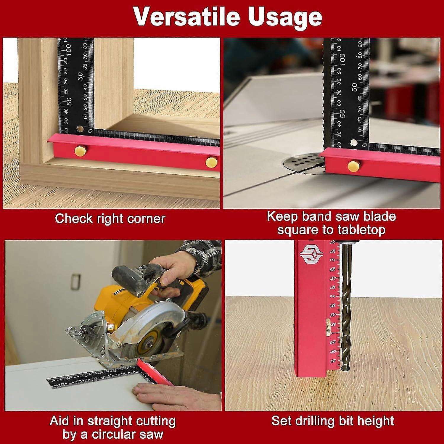 8 Inch Removable Carpenter Framing Square Fence With Edge Marking Ruler ...