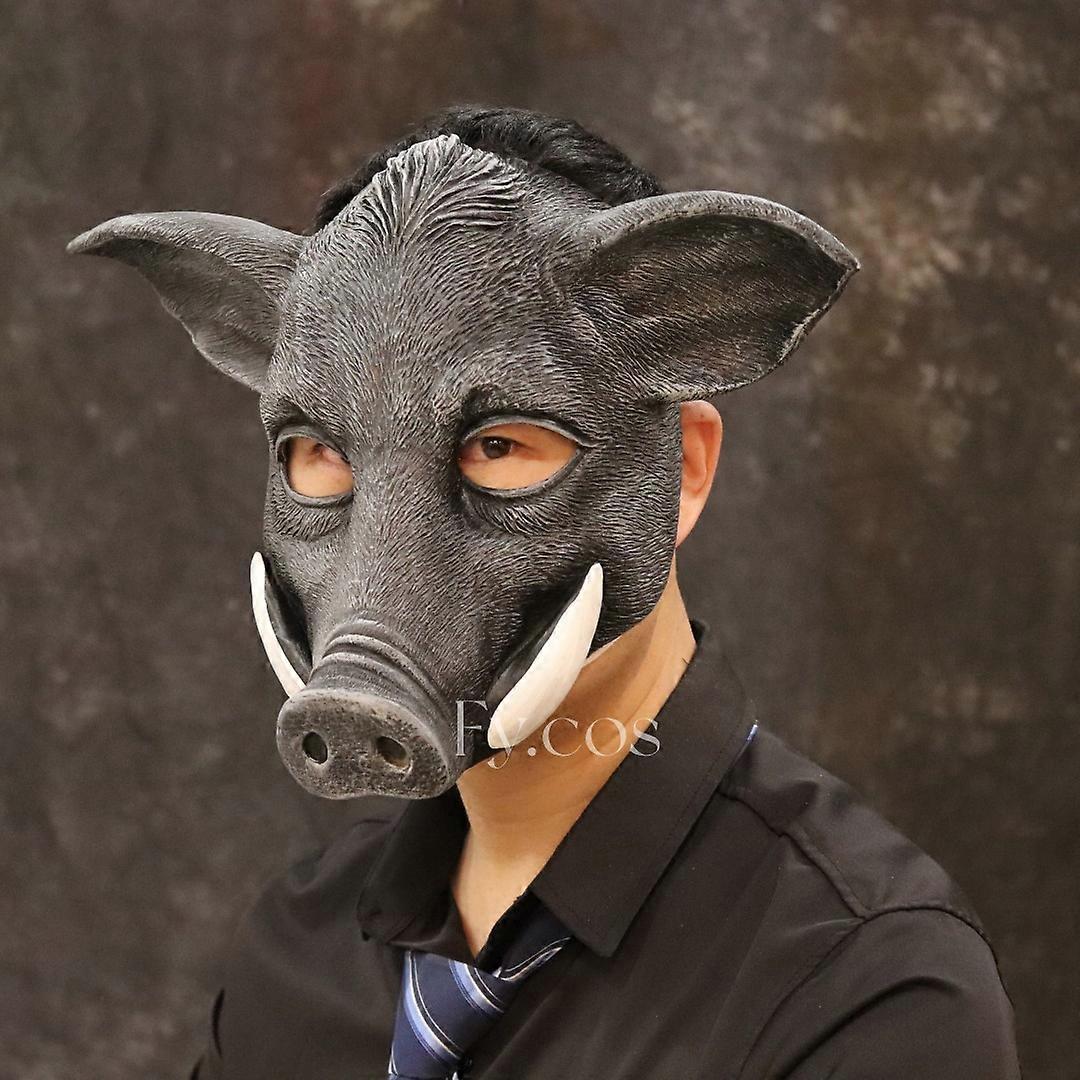 Animal Funny Mask Horse Costume Cosplay Rabbit Latex Hood Halloween ...