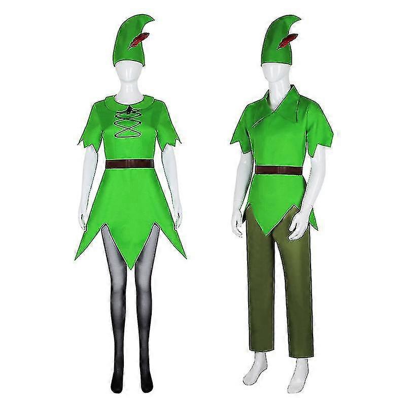 Peter Pan Cos Costume Peter Pan Cos Green Elf Costume Halloween Stage ...