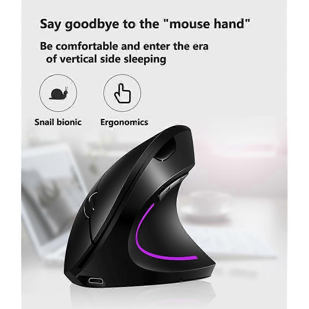 Vertical Mouse 2.4G RGB Wireless Ergonomic Gaming Mice 800 1200 1600 ...