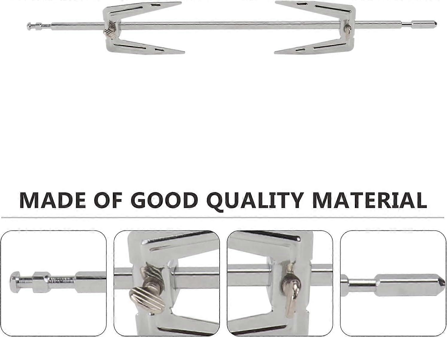 Stainless Steel Grill Rotisserie Forks Meat Spit Rods Barbecue Rotating ...