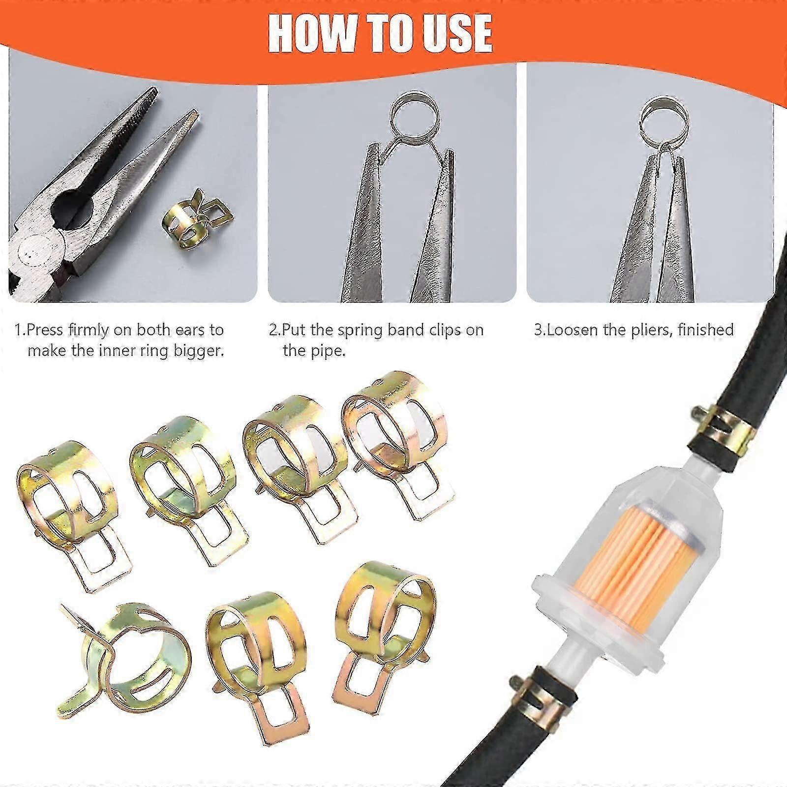 Fuel Hose Kit - 2m 6mm Fuel Line + 2 Fuel Filters + 10 Hose Clamps For ...