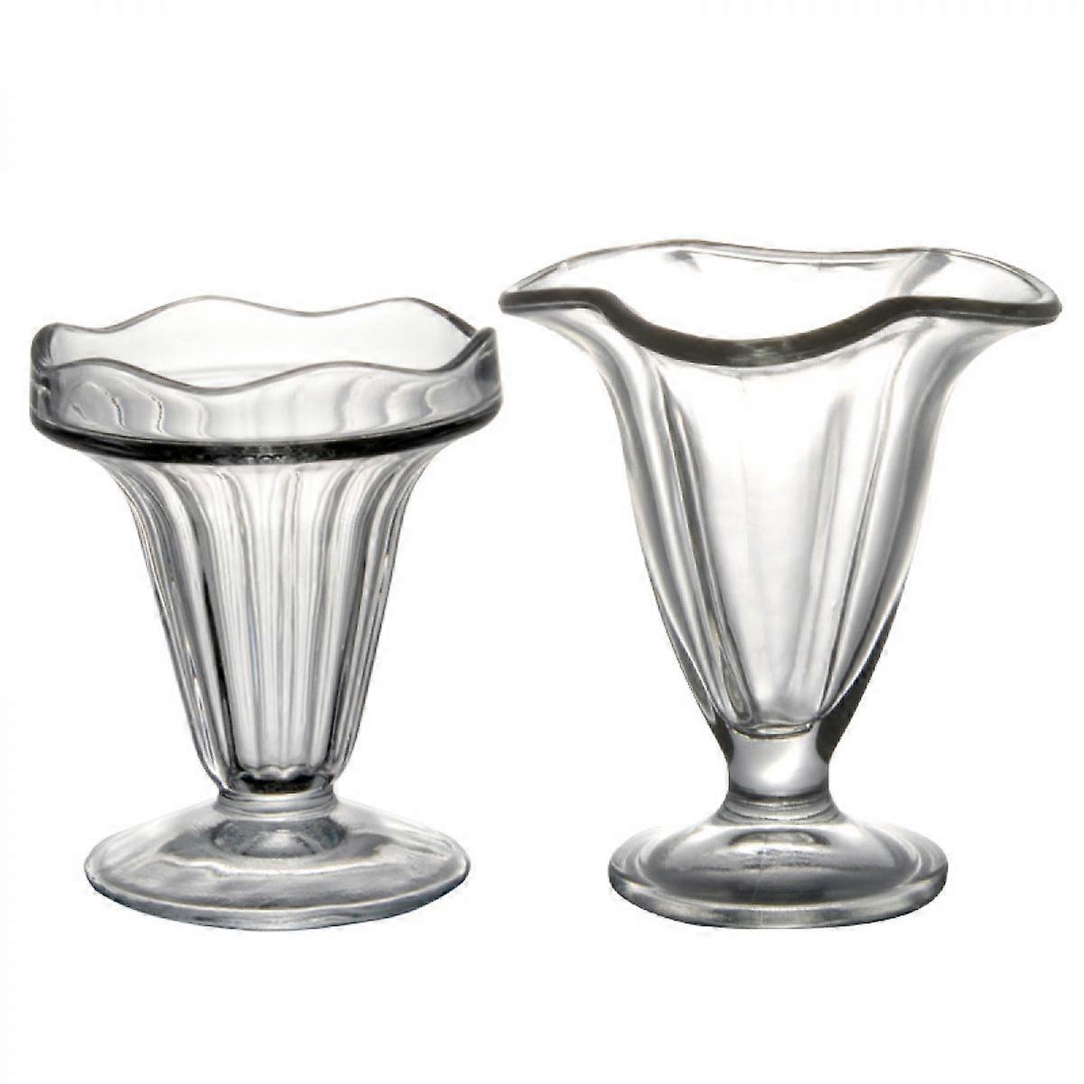 Elegant Tulip-Shaped Milkshake Glass, Vintage Design Soda Glasses ...